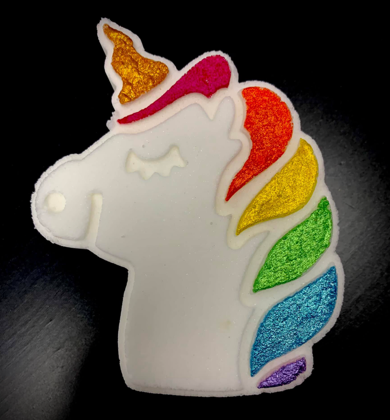Unicorn Magic Delight: Rainbow Fizz Bath Bomb scented with Dark ...