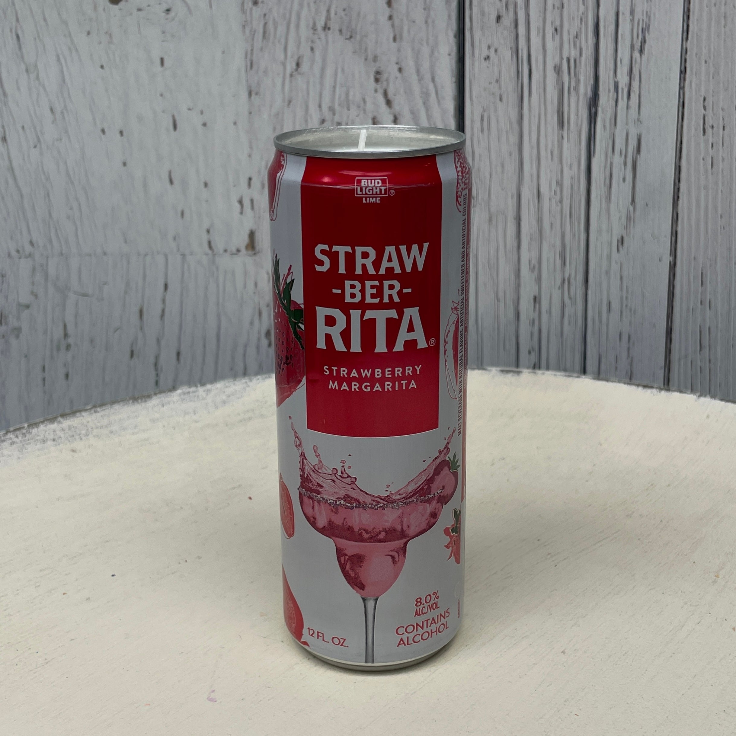 Straw-ber-rita Strawberry Scent Up-cycled Soy Wax Candle Repurposed ...